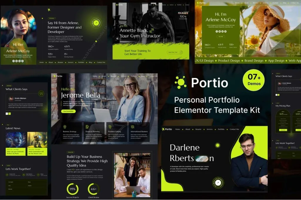 Portio - Portfolio Elementor Template Kit - plugintheme