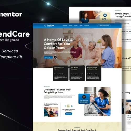 TendCare - Senior Care Services Elementor Template Kit - plugintheme