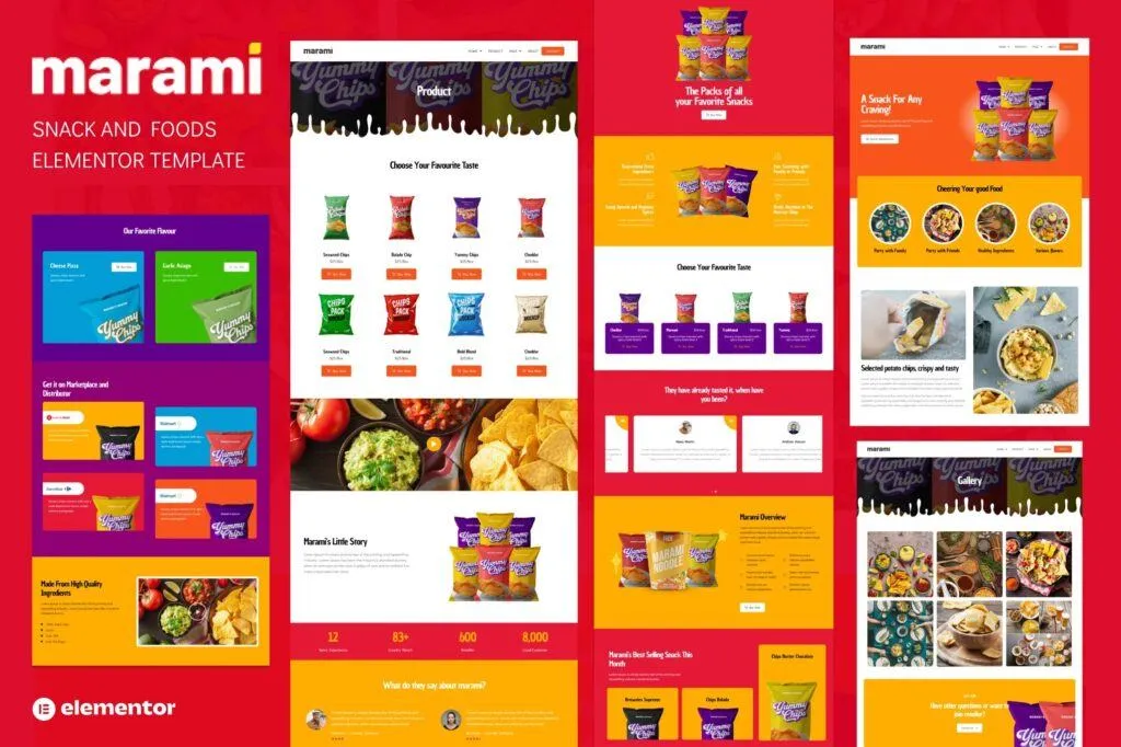 Marami - Snack Brand & Bakery Template Kit - plugintheme